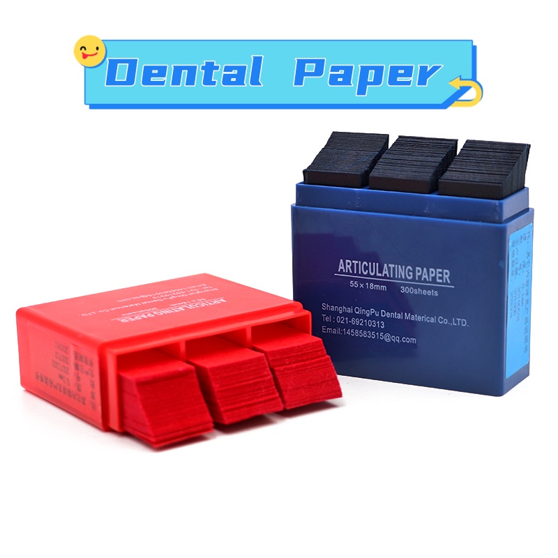 300Sheet/Box Dental Articulating Paper Double-Sided Bite Paper Dental ...