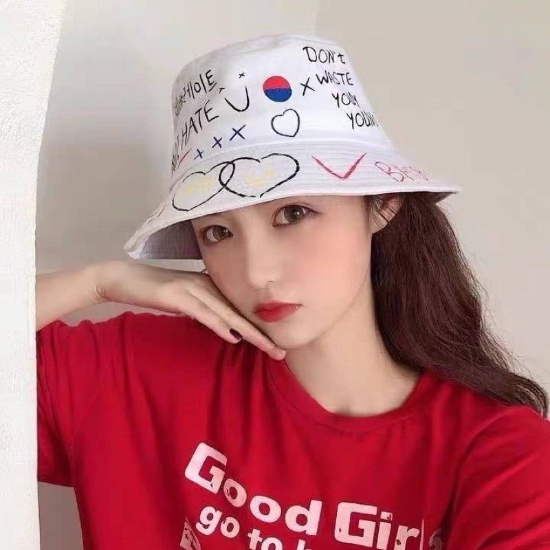 ♞I&Unisex Men Women Bucket Hats / Korean Kpop Buckethat Hats For Men ...
