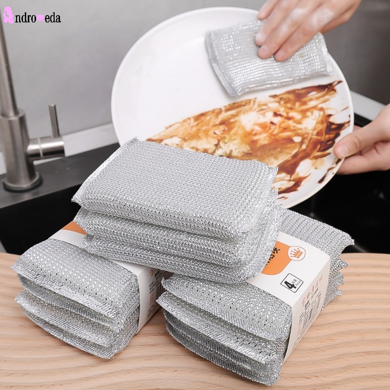 4/12Pcs Cleaning Cloth Super Decontamination Silver Wire Double-sided ...