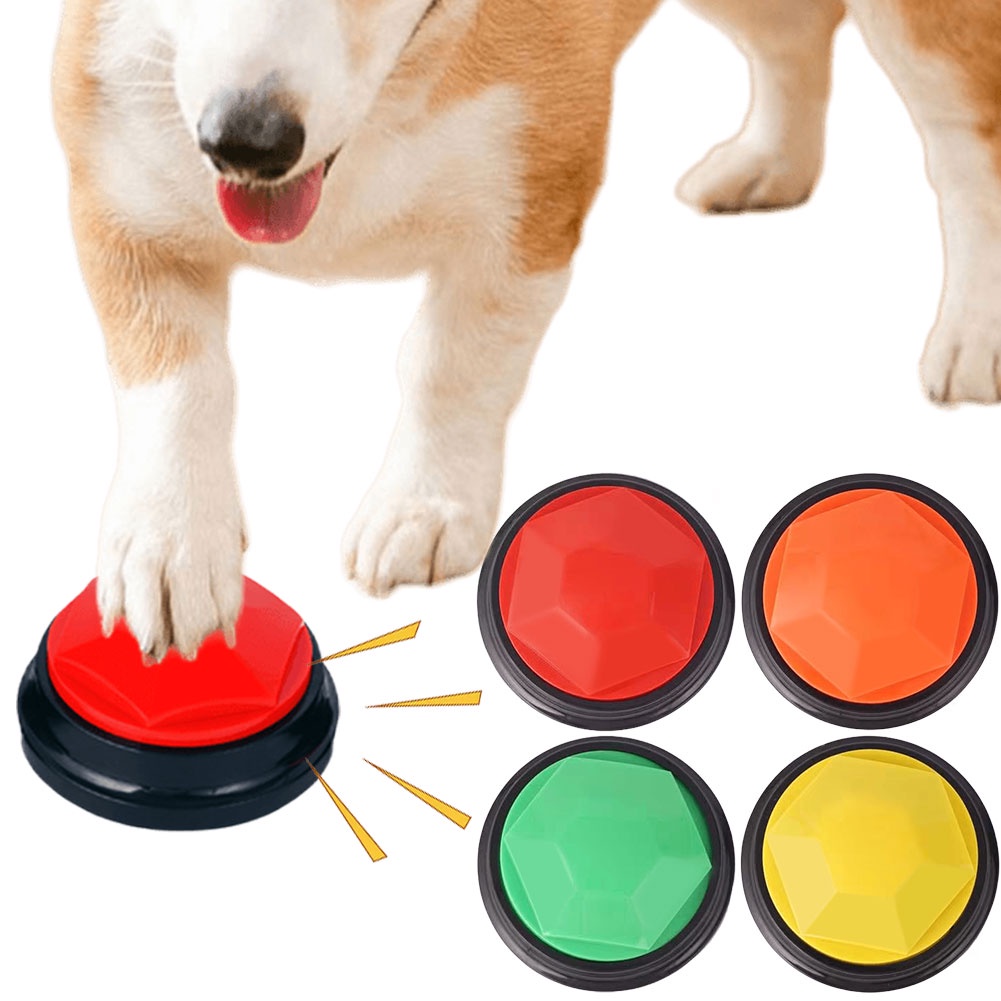 Dog Talking Button Recordable Pet Training Buzzer Portable for Pet ...