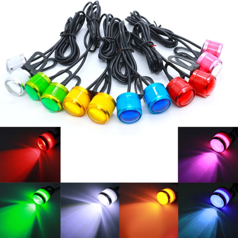 2Pcs/set Motorcycle LED Eagle Eye Lamp Spotlights Flash Universal 12V ...