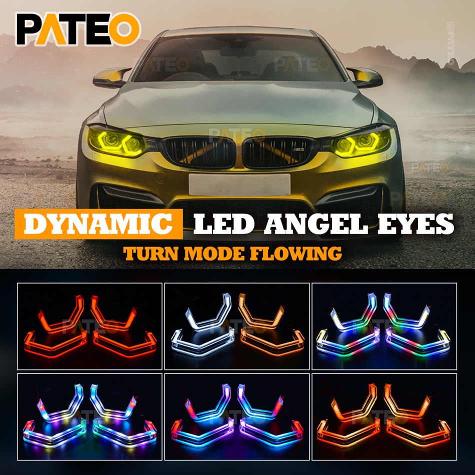 RGB LED Angel Eyes For BMW F30 F10 E90 E91 E60 E61 F34 M4 E46 F80 APP ...