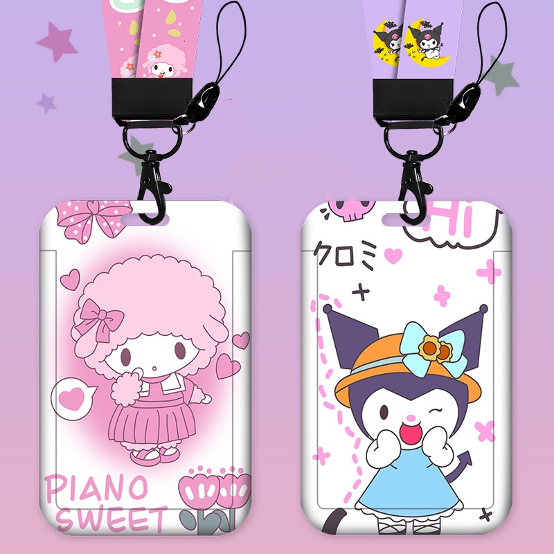 Sanrio Lanyards & Name Tags Cinnamoroll Case set Cartoon Cute Melody ...