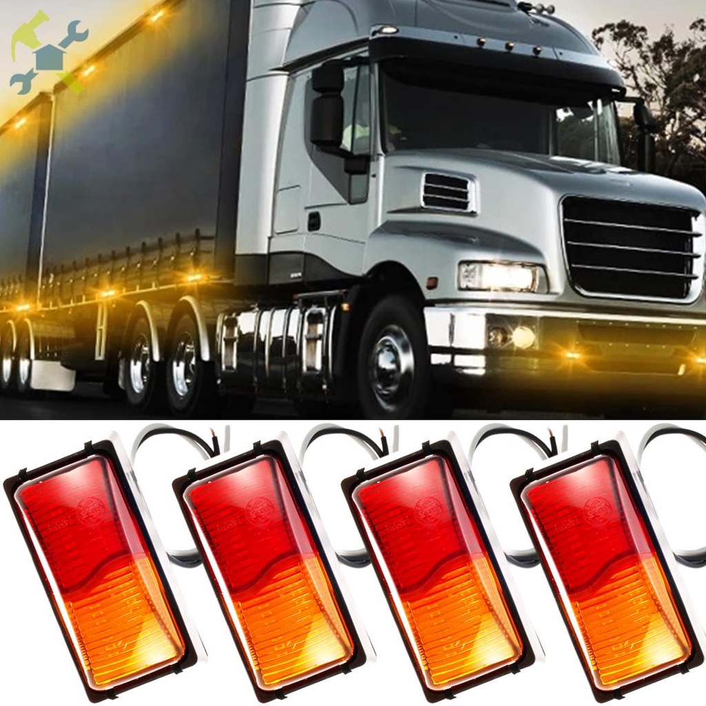 4Pcs Side Marker Light LED Trailer Light Durable LED Truck Side Marker ...