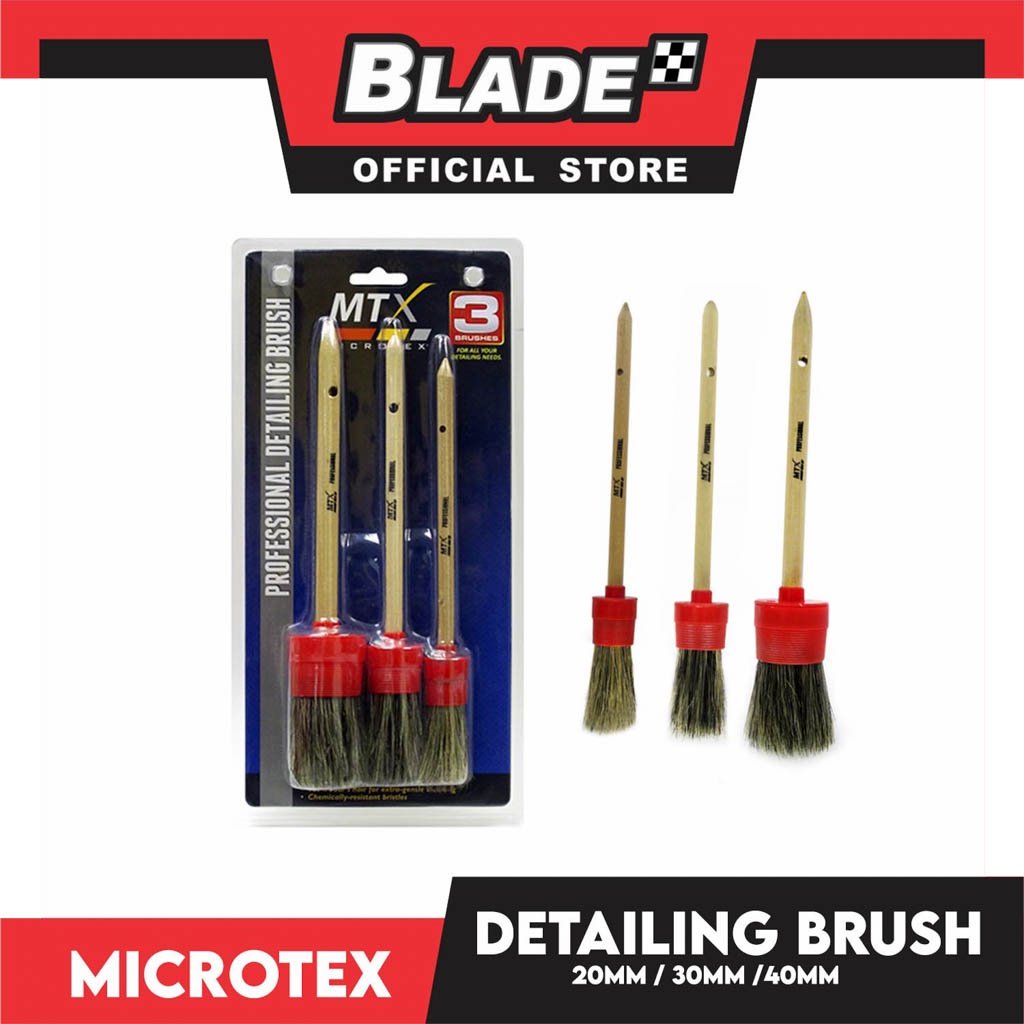 Microtex Professional Detailing Brush 3-Sizes (20mm, 30mm, 40mm ...