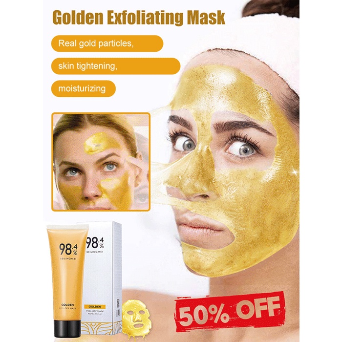 Clean Blackheads And Shrink Pores Golden Peel-off Facial Mask to Dilute ...
