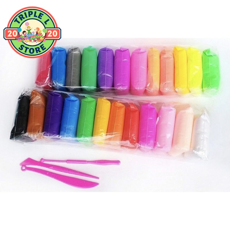 Air Dry Bouncing Clay Assorted 24 pcs| Lootbag Filler, Crafts, Party ...