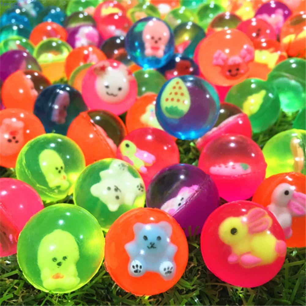 FENGCY 10PCS Cloud Bouncy Balls, Colored 25mm Children Toy Rubber Ball ...