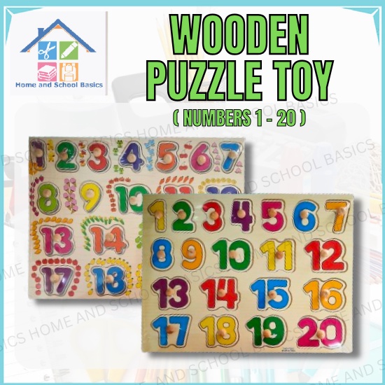 Educational Wooden Toys - Counting Numbers 1 to 20 - Wooden Charts ...