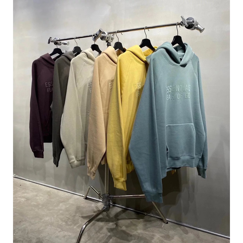 Fear of God Essentials SS23 hoodie Sycamore Logo double-row letter logo ...