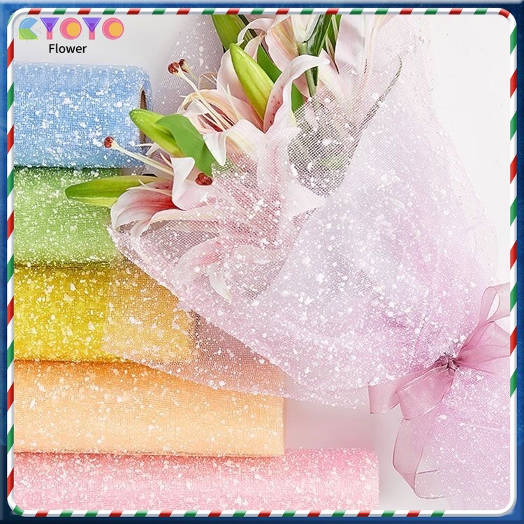 50cm /4Yard Snow Dot Gauze Bouquet Packaging Material Package Handmade ...