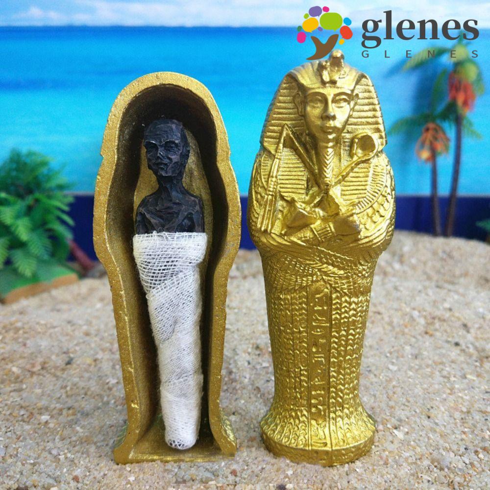 GLENES Pharaoh Model Egyptian Mini Sarcophagus Coffin Mummy Miniature ...