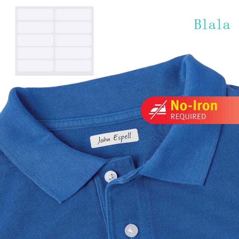 Blala Set of 50 Iron Label Writes-On Name Tag for Clothes Water ...