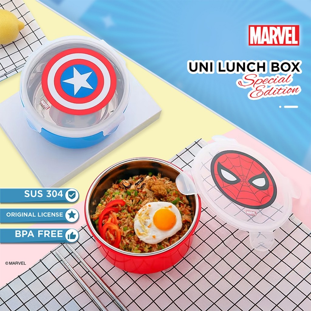 Goto Uni x Marvel Lunch Box Stainless Steel School Children's Dinner ...