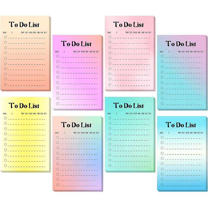 50Sheets Gradient/Fluorescent Color Note Book Plan Notebook List List ...