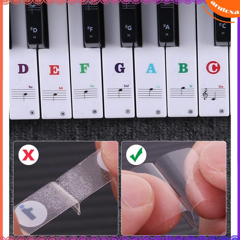 [Arutoxa] Piano Keyboard Sticker Piano Accessory Removable Reusable ...