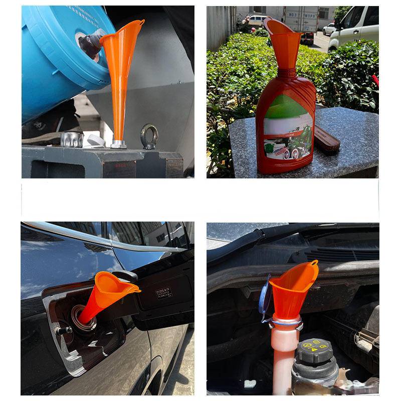Motorcycle Car Long Mouth Funnel Plastic Refueling Oil Liquid Spout ...