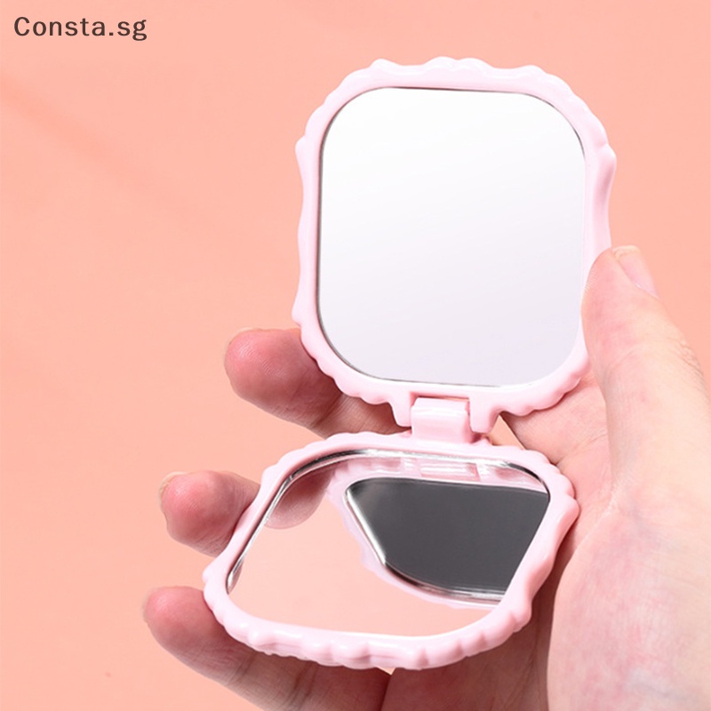 ]Cons] Butterfly Makeup Mirror Vintage Folding Round Girls Small Hand ...