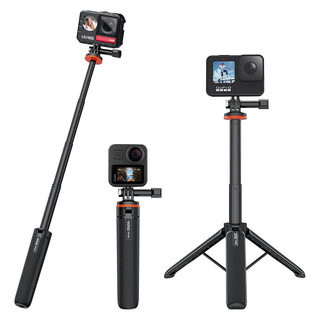 VRIG TP-08 51cm Selfie Stick Tripod for Insta360 GoPro Hero DJI action ...