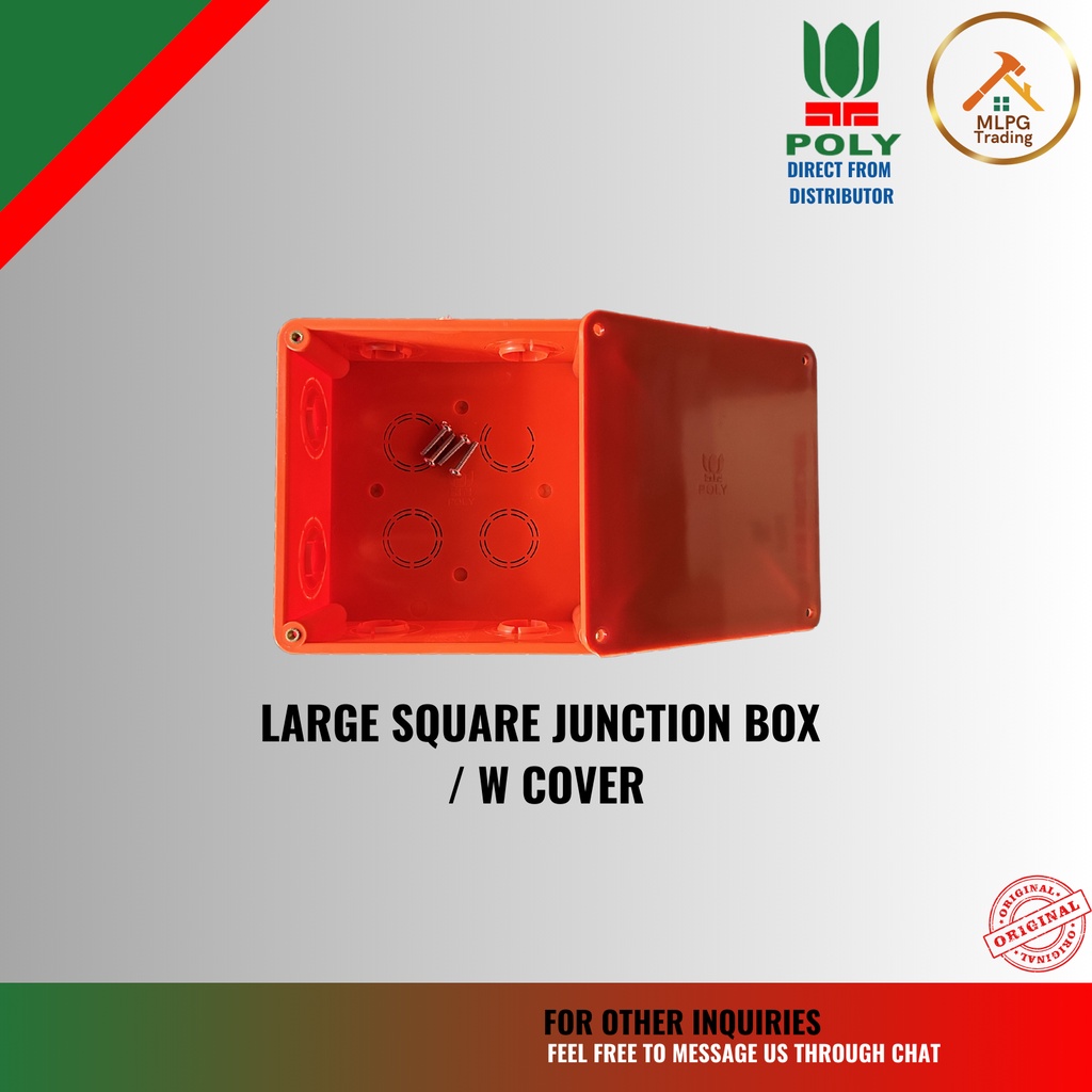 POLY (PER PCS) Large Square Junction Box w/ Cover | Shopee Philippines