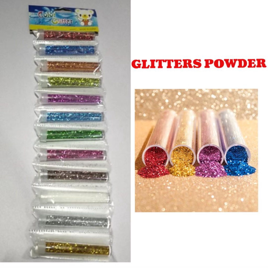 12pcs /pack glitters in tube assorted colors DIY glittesr party ...