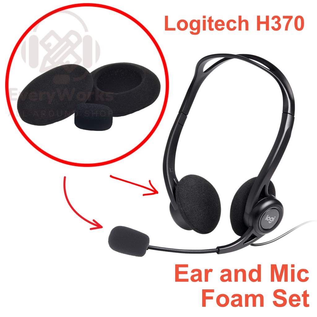 Logitech H370 Ear foams and Mic Foam Set Sponge Microphone foam Mic ...