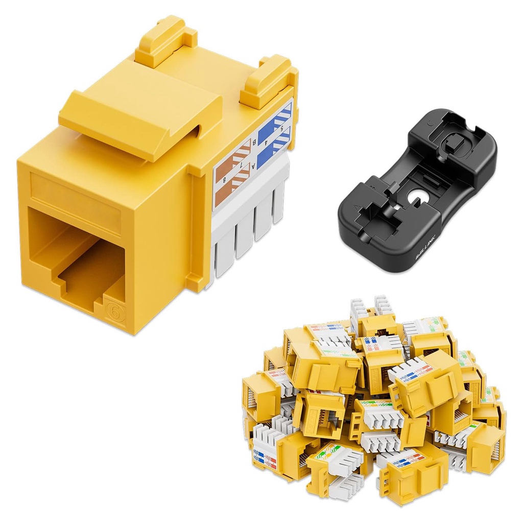 ZoeRax Cat6 Keystone Jack RJ45 Keystone Jack and Keystone Punch-Down Stand, UTP Modular Ethernet ...