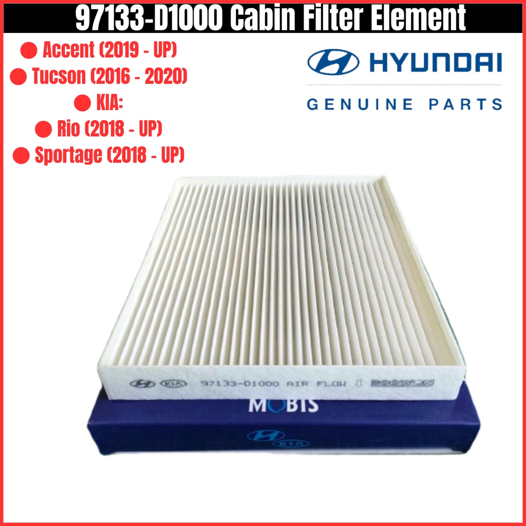 97133-D1000 Cabin Filter Element for Hyundai Accent (2019-up) | Shopee Philippines