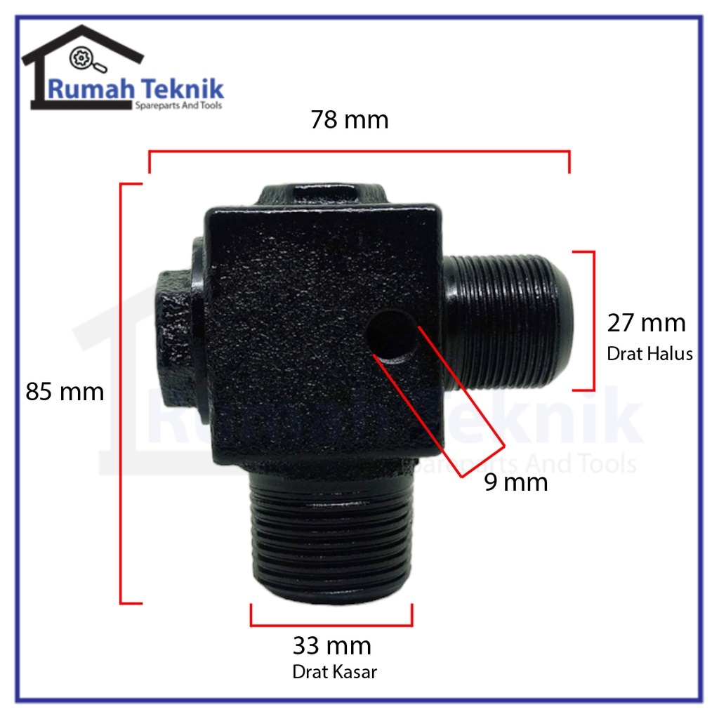Check Valve Air Compressor Box Model Drat 33 mm x 27 mm Material Cast ...
