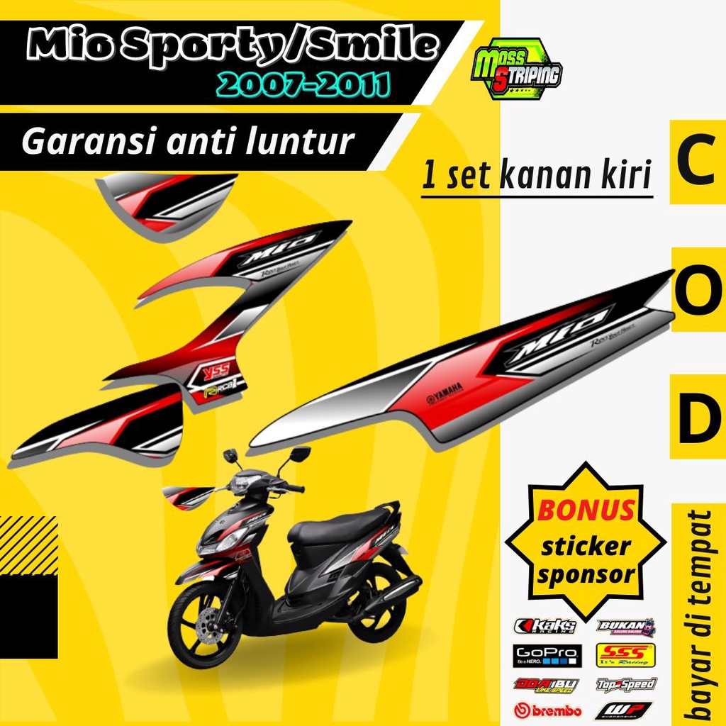 Striping Sticker lis decal Mio Smile Mio Sporty Mio 110 2004 2005 2006 ...