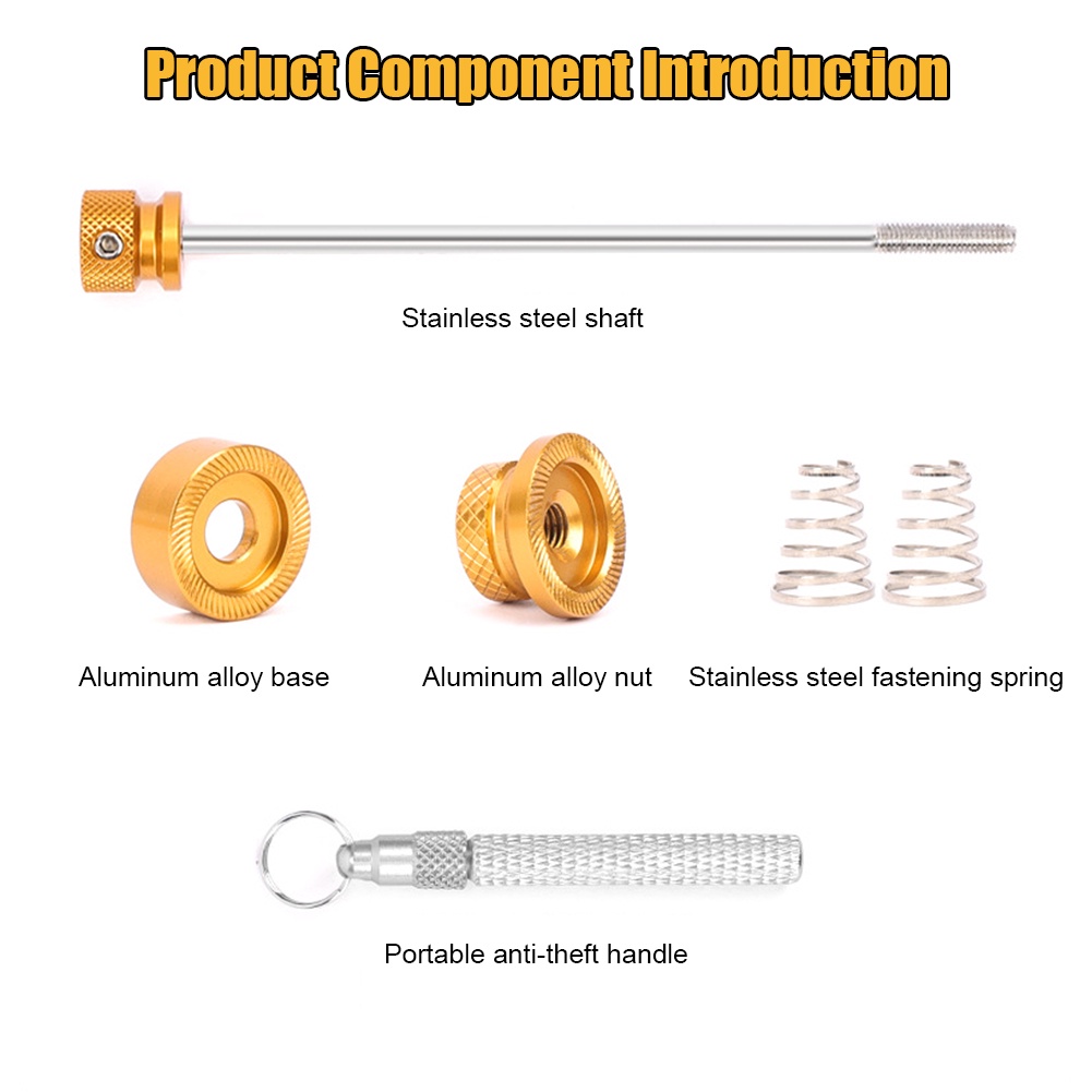 Bicycle Wheels Quick Release Post Portable Bike Quick Release Anti ...