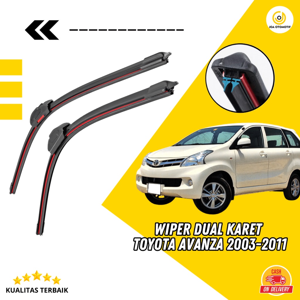1 SET (2 PCS) Dual Blade Car Wiper - Toyota Avanza 2003 - 2011 - Dual ...