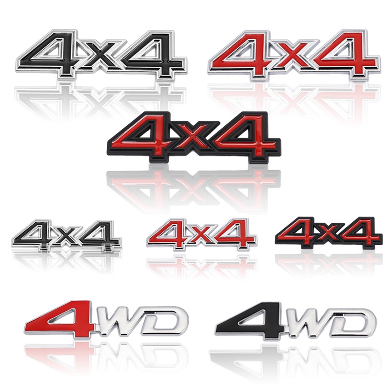 1PCS Car Sticker 4X4 4WD Logo Trim Front Hood Grille Emblem Badge Rear ...