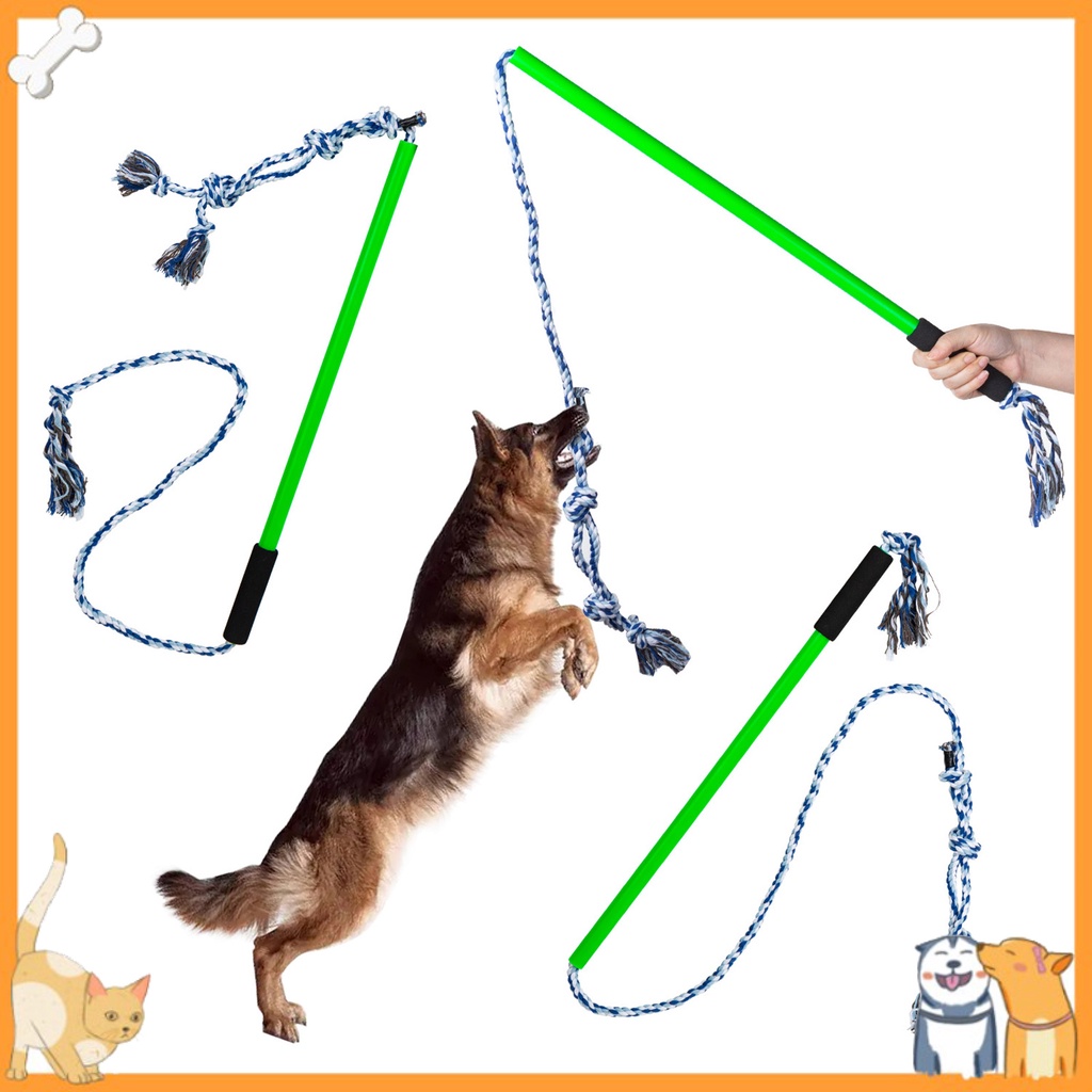[Vip] 1 Set Dog Stick Toy Extendable Rod Bite Resistant Comfortable ...