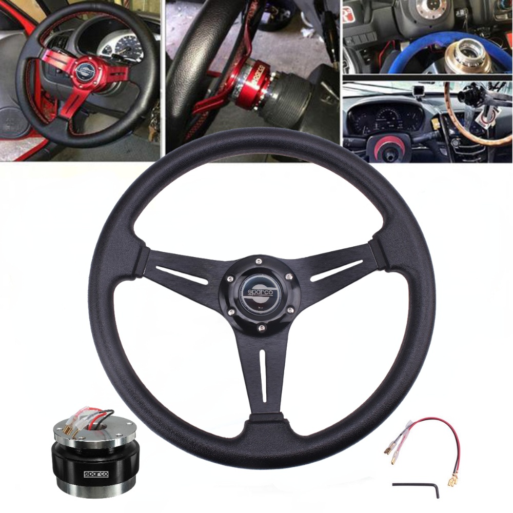 14 inch frame modified sports steering wheel 350MM Steering Wheel ...