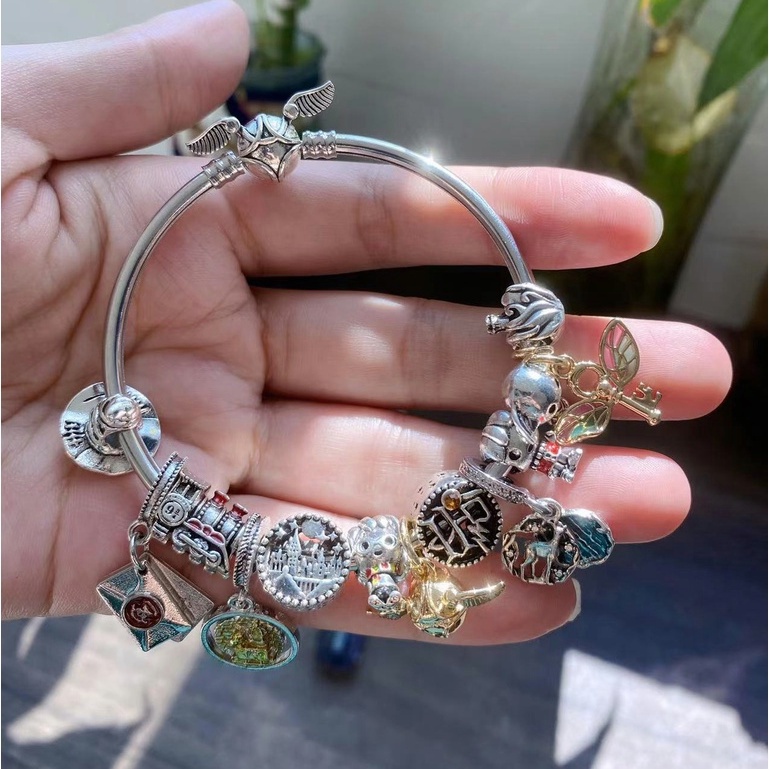 S925 silver plated Pan bracelet set Harry Potter series Charm fashion ...