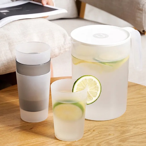 STNDRD 2000ml Pitcher Pitsel Fiberglass Cup Water Jug with Free 4 Cups ...