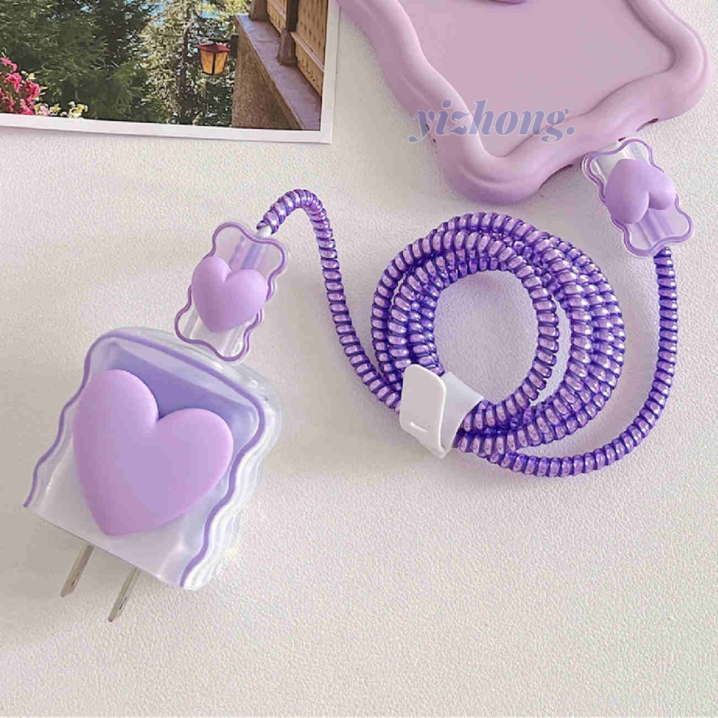 Charger Case 5PCS Set For iPhone 18W/20W Gradient Color Plush Love ...