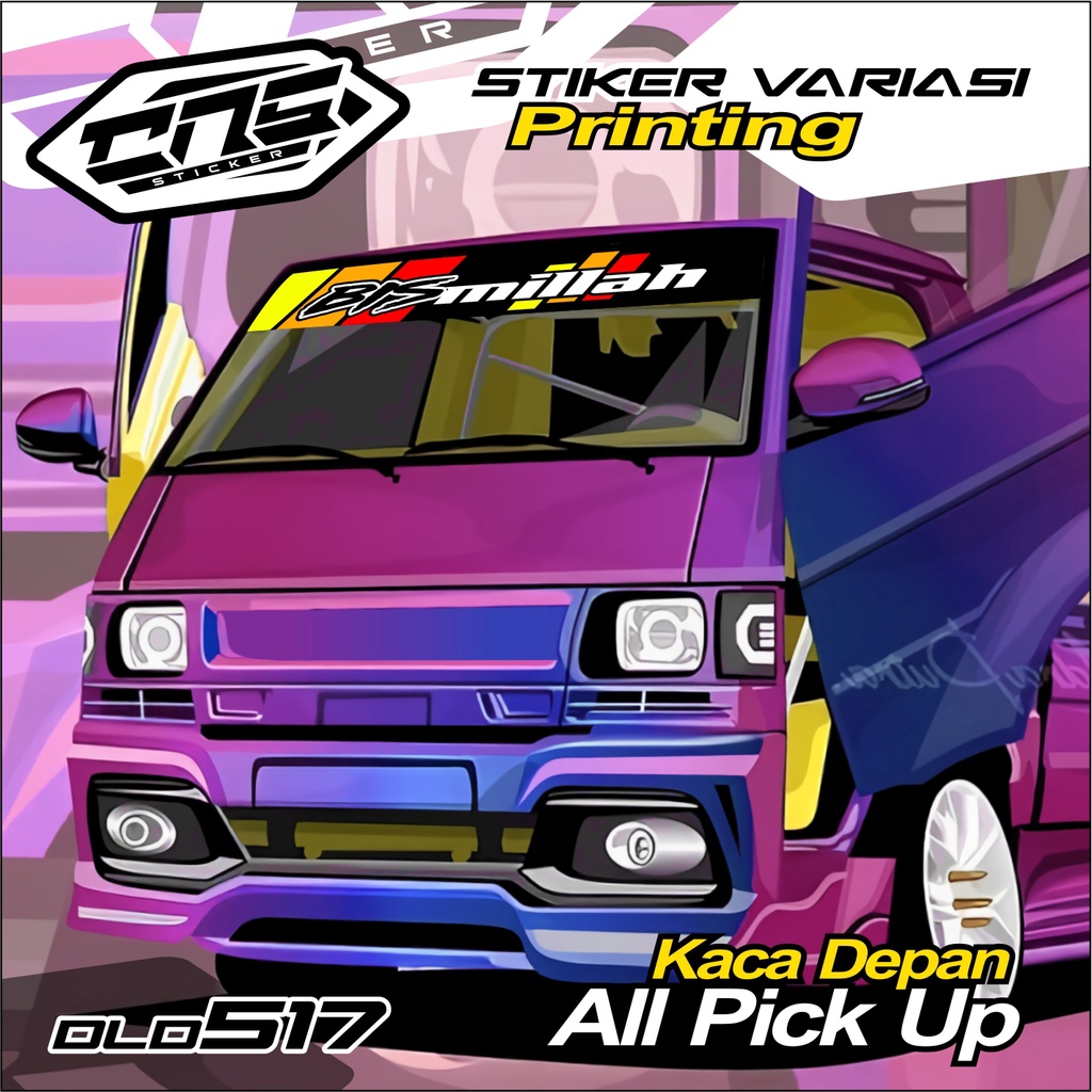 Best! Newest BISMILLAH All Pick Up Front Cabin Decal Sticker Premium ...