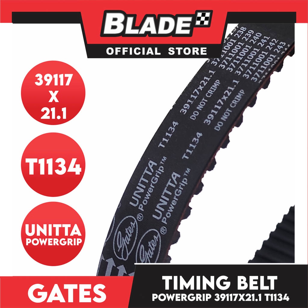 Gates Unitta PowerGrip Timing Fan Belt T1134 39117 x 21.1mm for Geely ...