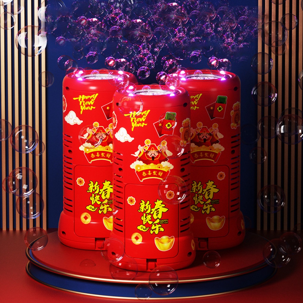 2024 New Year Gift Fireworks Bubble Machine 12holes Bubble Machine For ...