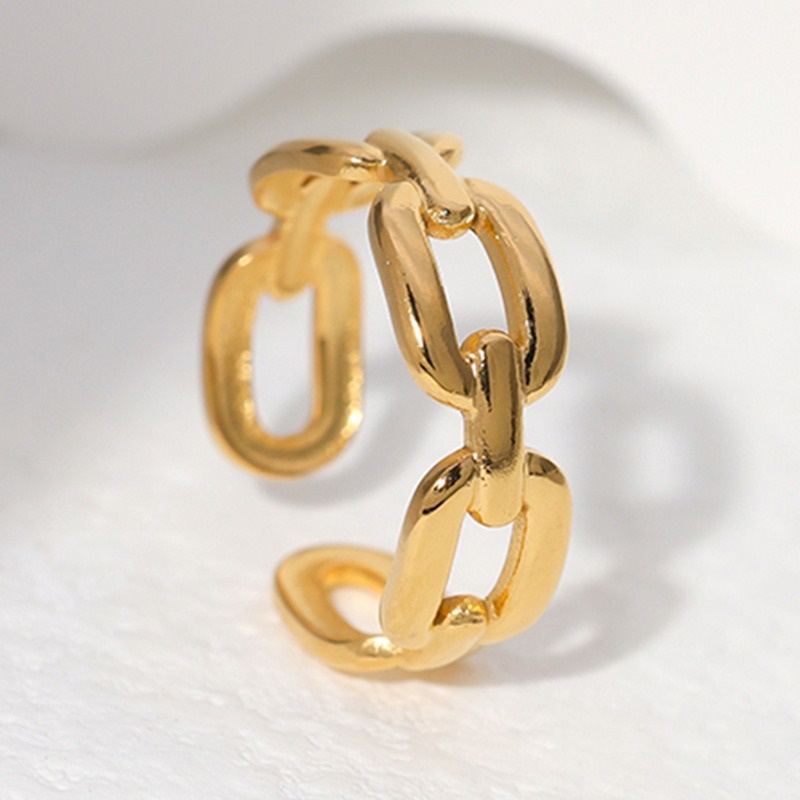 Street Style Chain Design Does Not Fade Titanium Steel Ring Female ...