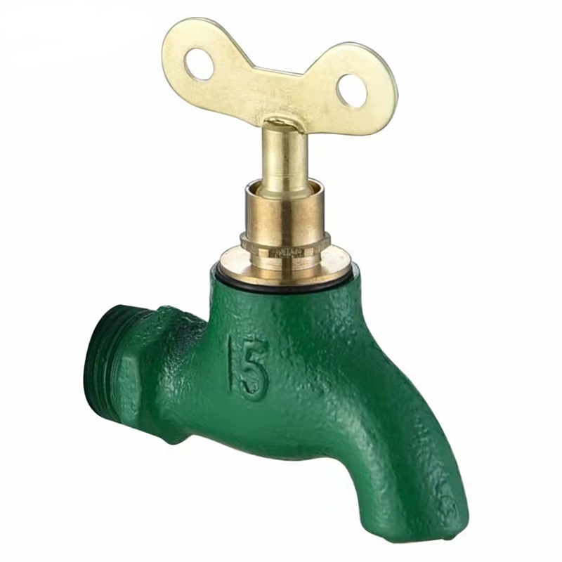 Vintage Iron Outdoor Faucet with Key Garden Faucet with Key 4 Point ...
