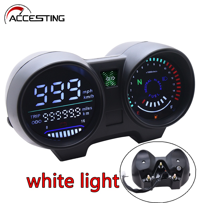 White LED Newest Speedometer Panel Digital LED Electronics Motorcycle ...