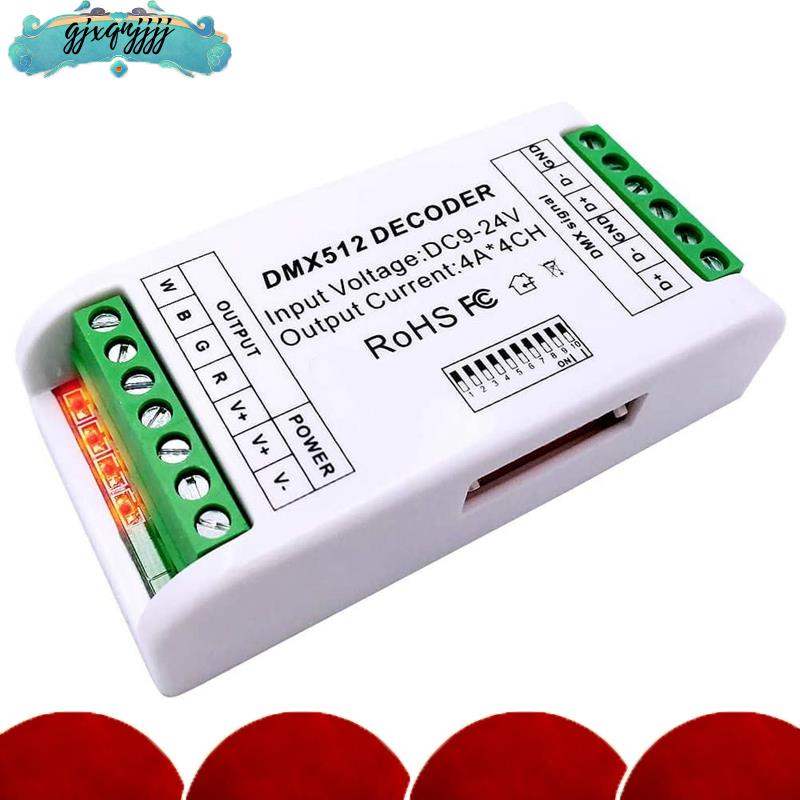 gjxqnjjjjMini 4 Channel DMX RGBW Decoder 16A RGB RGBW Strip Controller ...