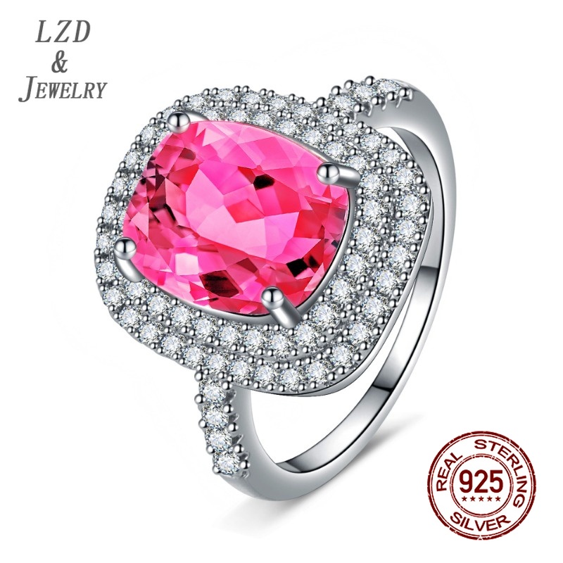 L.Z.D High-End Pink Fat Rectangular Diamond Big Diamond Colored Gems ...