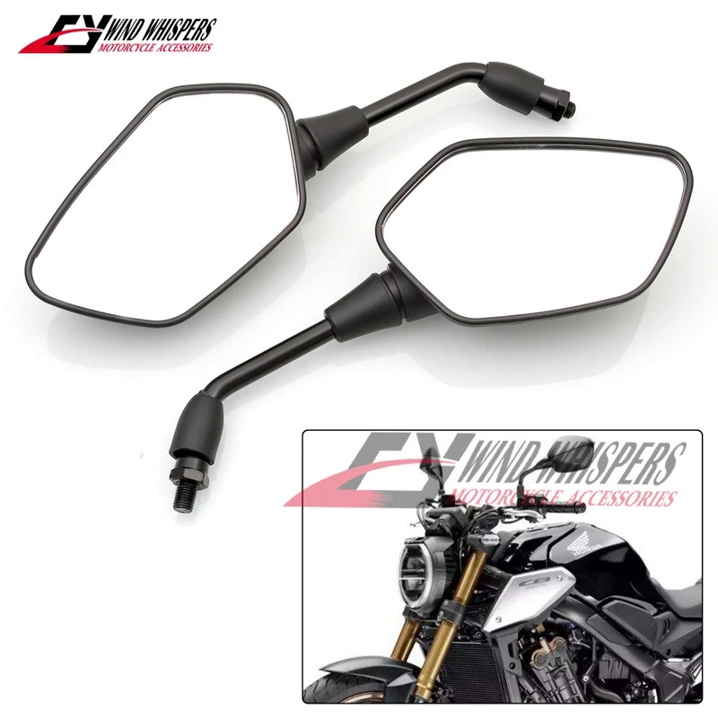 2X10mm Motorcycle Rear View Mirrors For Honda CB 300 F CB300F CB 400 X ...