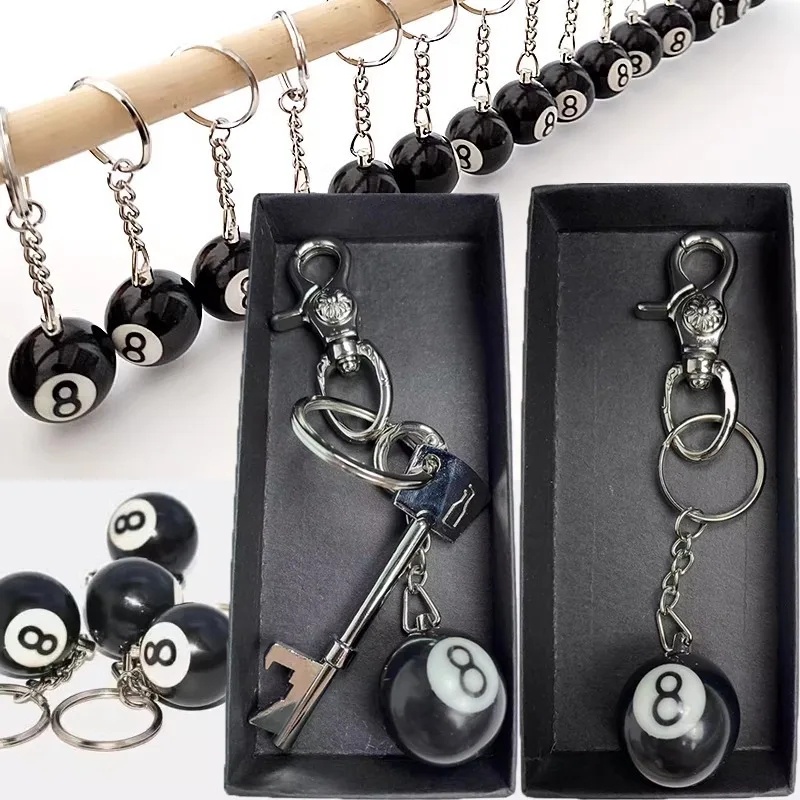 Table Ball Keychain - Lucky Number Eight - Fans Gifts - Car, Bag ...