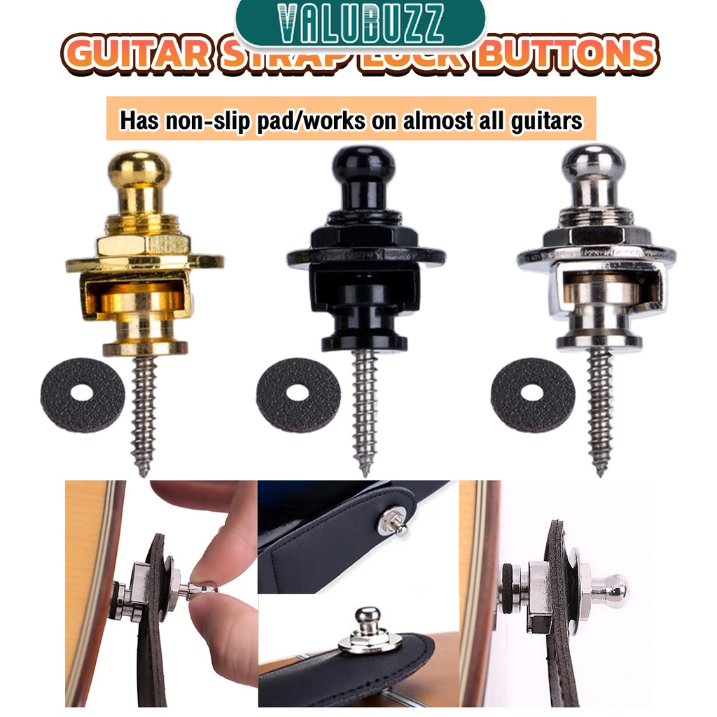 VB Guitar Strap Lock Button Quick Release Strap Lock Fixation System ...