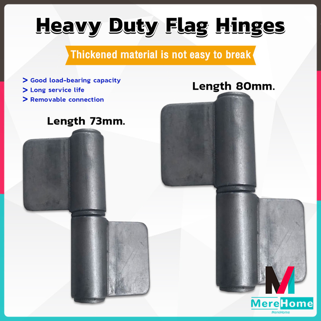 MereHome Wing Hinges Detachable Hinge 45#Steel Heavy Duty Flag Hinges | Shopee Philippines